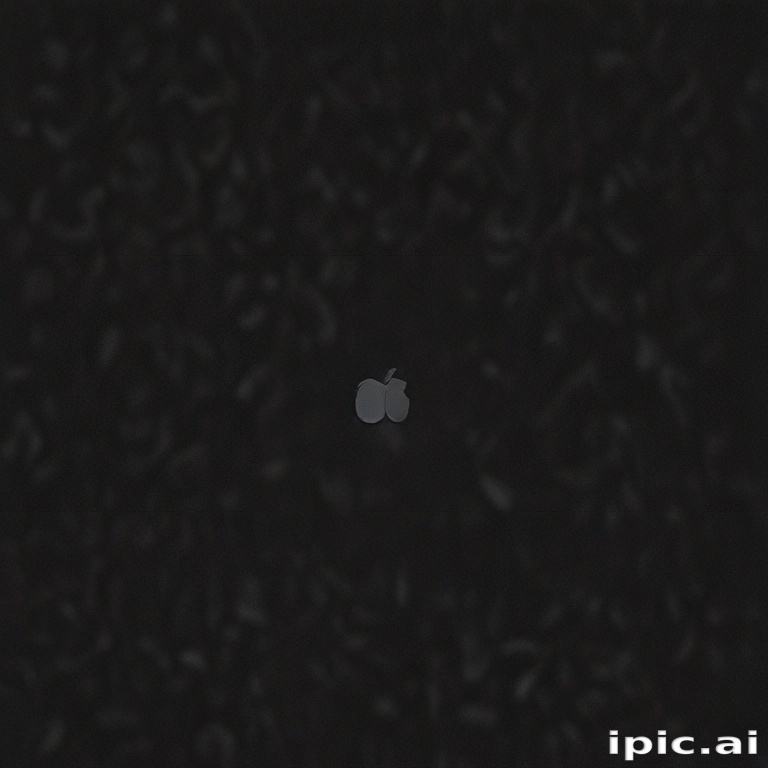 Minimalist Design Featuring the Iconic Apple Logo on a Dark Background