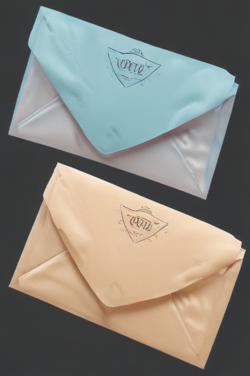 Stylish and Elegant Envelopes in Blue and Peach for Special Occasions