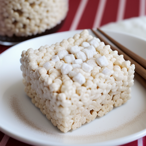 Deliciously Sweet Rice Crispy Treats Shaped Like a Perfect Square Delight.