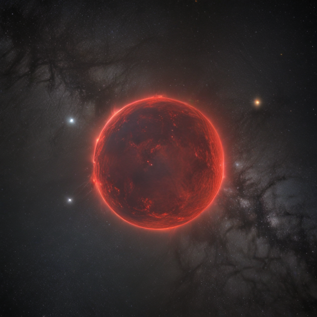 Luminous red giant in the Milky Way galaxy