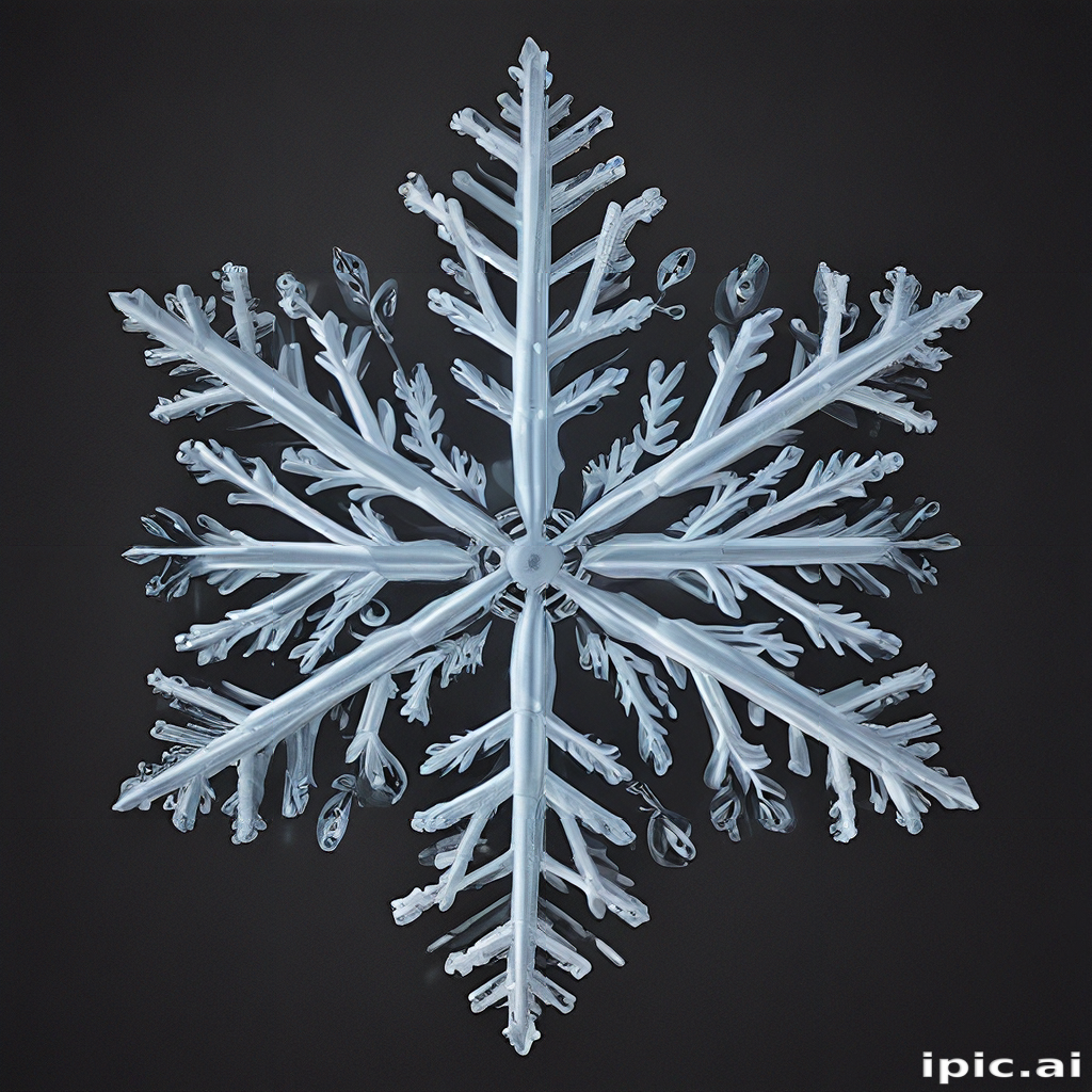 Intricate and Beautiful Snowflake Design Captured Against a Dark Background