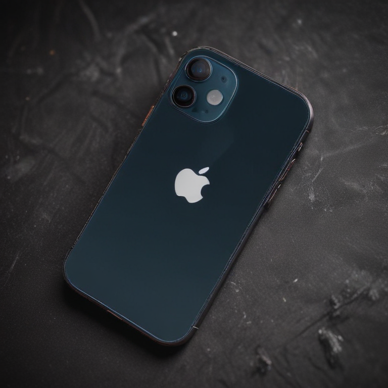 Elegant Design of an iPhone 13 with Iconic Apple Logo Displayed