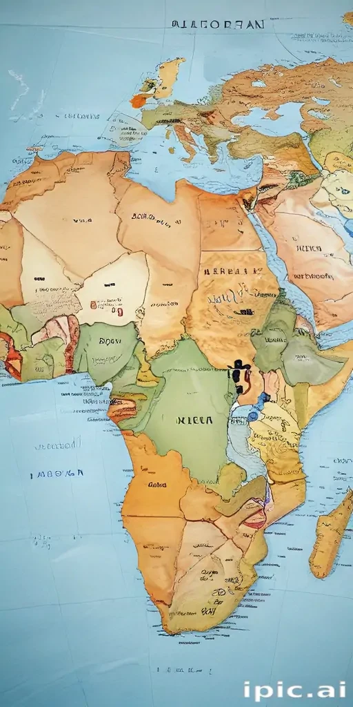 Detailed Political Map of Africa Highlighting Countries and Major Cities