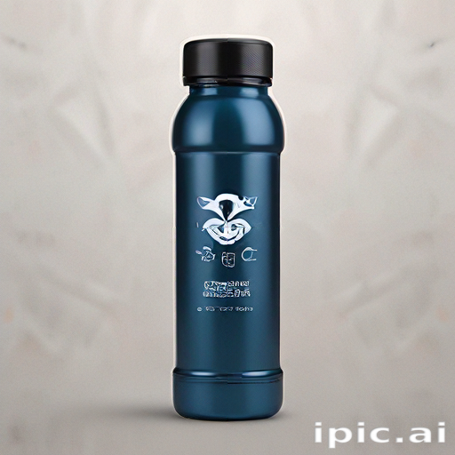 Stylish Blue Water Bottle with Unique Design and Sleek Finish