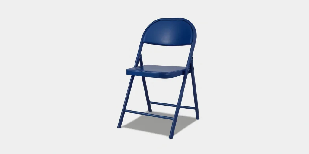 Sturdy Blue Folding Chair Perfect for Indoor and Outdoor Use