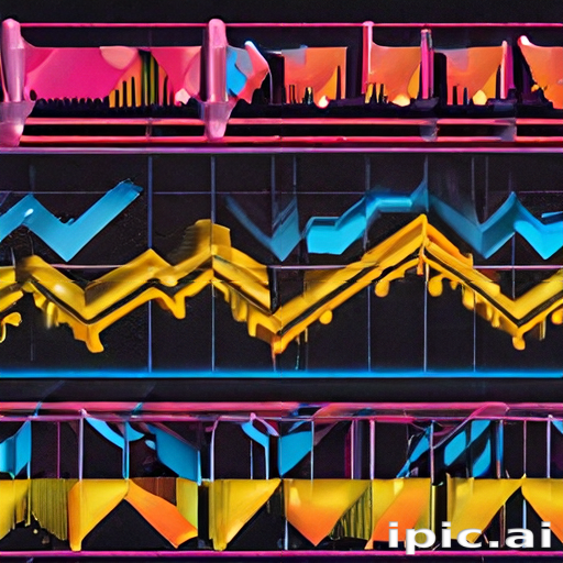 Colorful Abstract Visualization of Data Trends and Patterns in Graphs