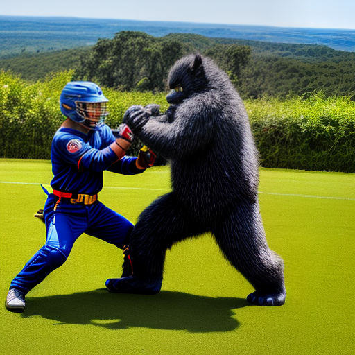 warrior and monster is fighting