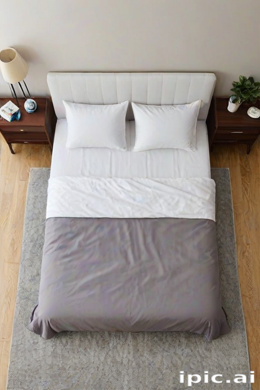 A Cozy and Inviting Bed Setup with Neutral Tones and Soft Textiles