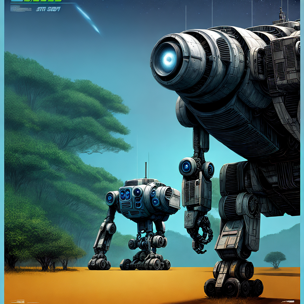 silent running robot sci fi movie poster art