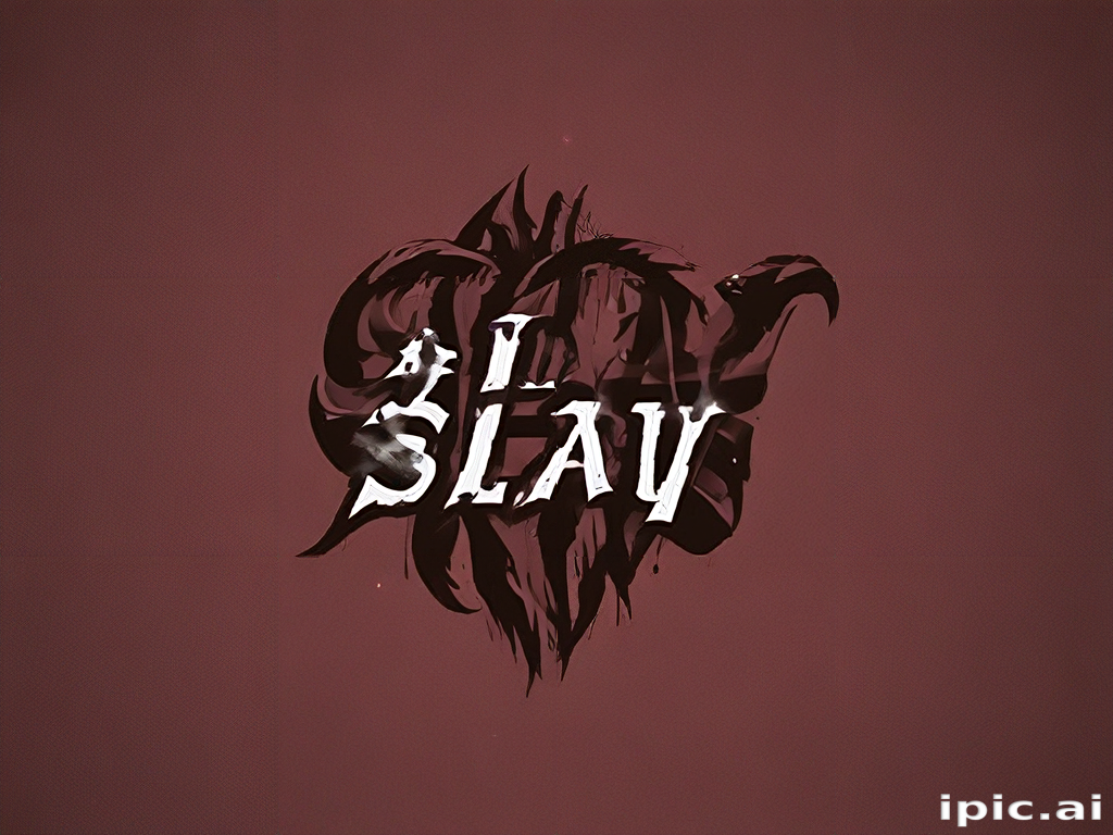Emboldened Text Design Featuring the Word 'Slay' on a Dark Background