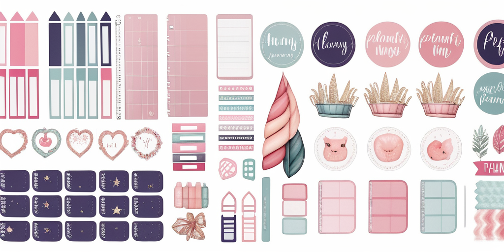 Colorful Planner Stickers and Accessories for Creative Organization and ...