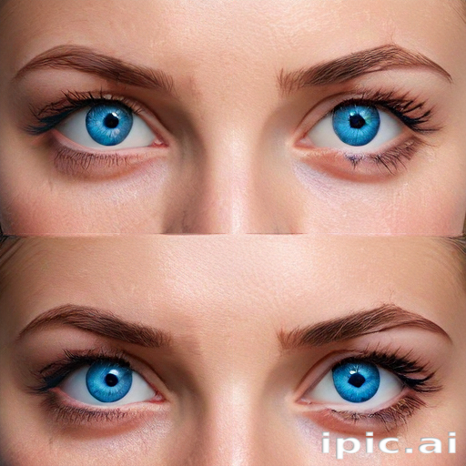 Stunning Transformation: A Close-Up of Captivating Blue Eyes Before and ...