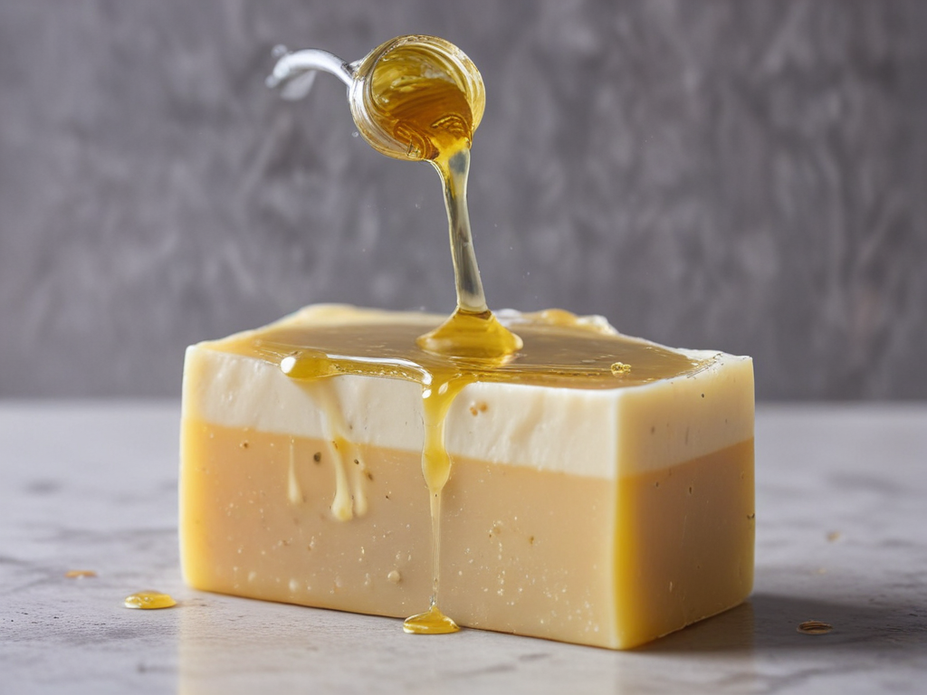 aromatic oil dripping into soap