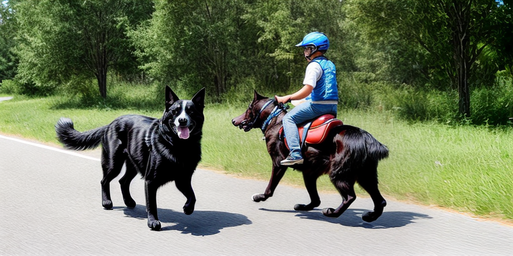Cat riding on dog
