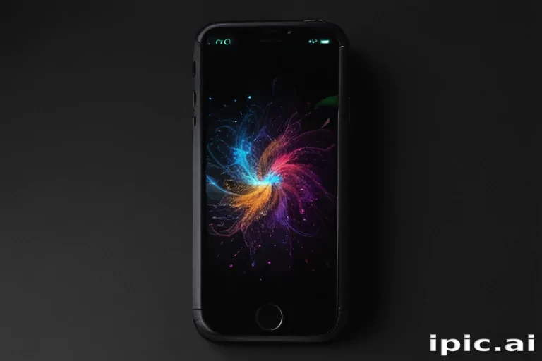 Vibrant Colorful Swirl Design Displayed on Modern Smartphone Screen ...