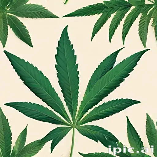 Vibrant Green Cannabis Leaves Displayed Beautifully Against a Light ...
