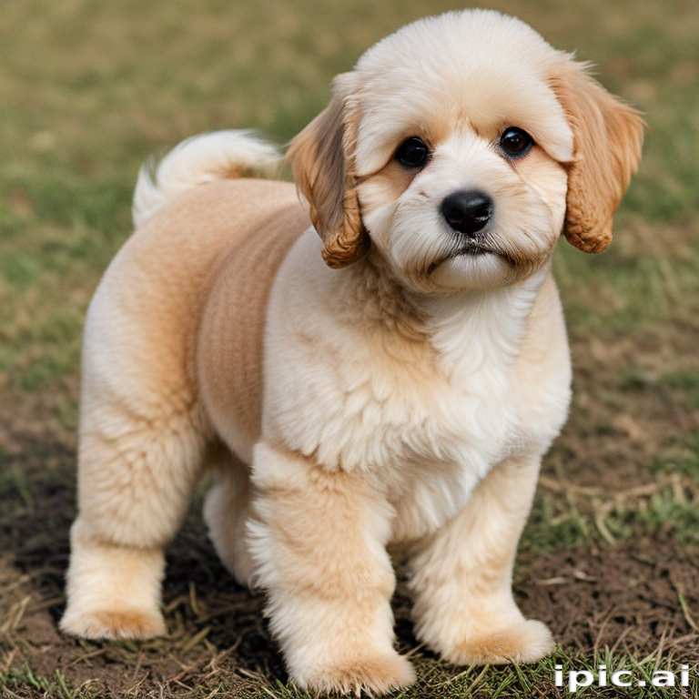 Adorable Fluffy Puppy Enjoying a Sunny Day in the Park