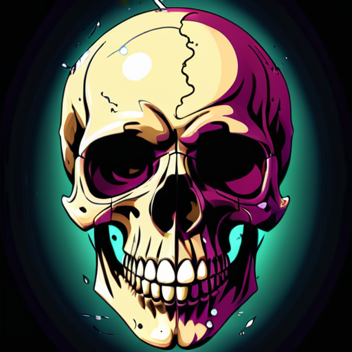 Colorful and Intricate Skull Design with Bold Contrasting Shades and ...