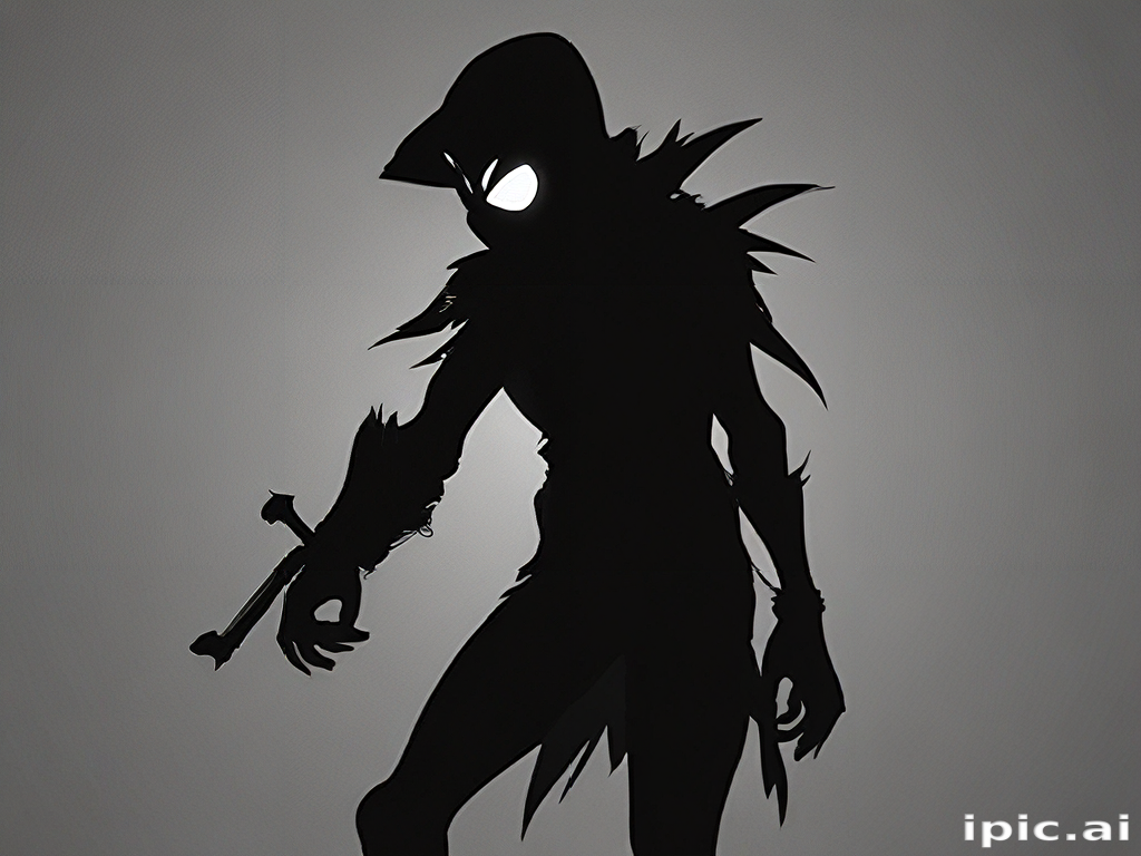 Dark and Mysterious Silhouette of a Shadowy Figure with Intriguing Features