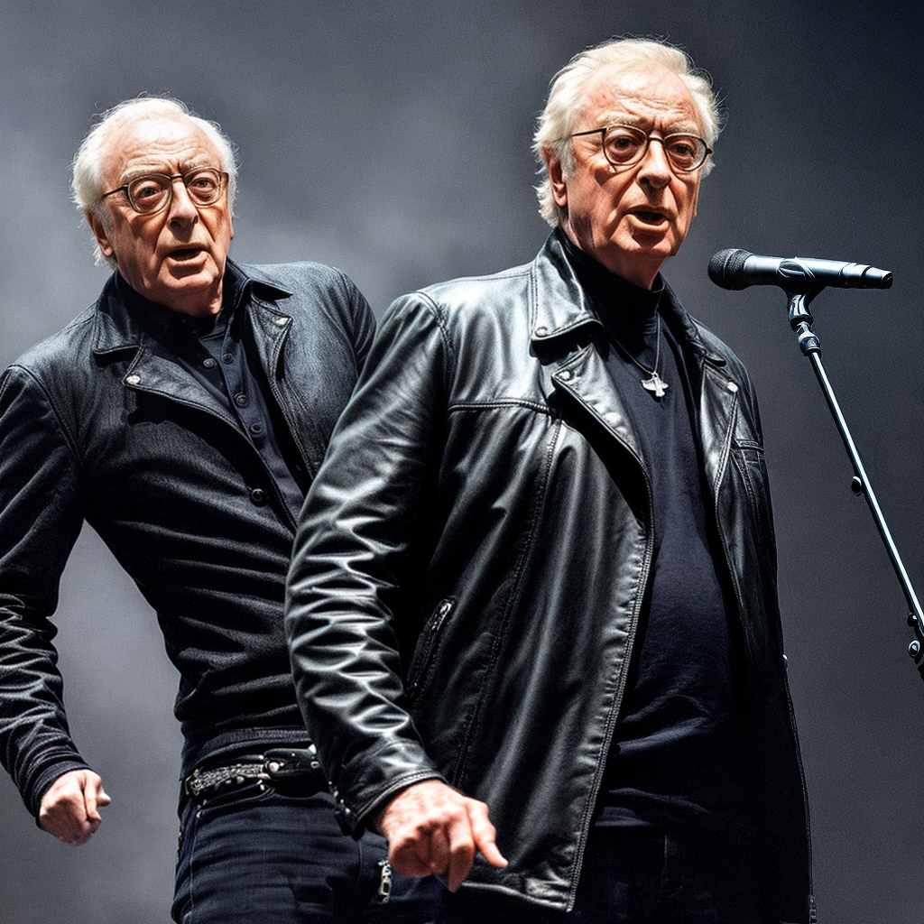 Micheal Caine as a metal band vocalist