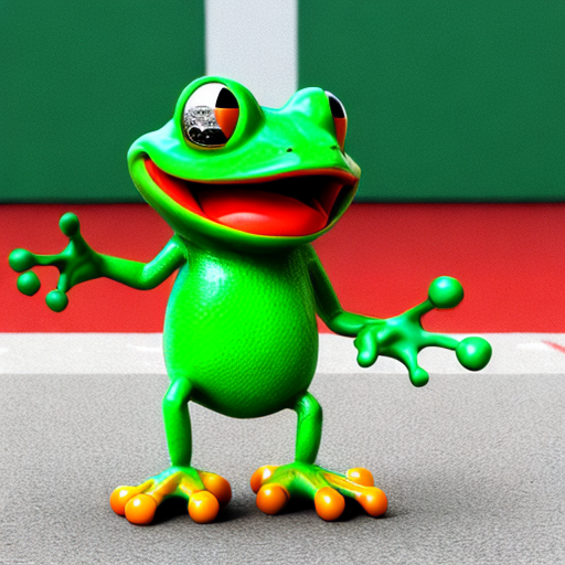 2d drunk frog shaking hands with donald trump