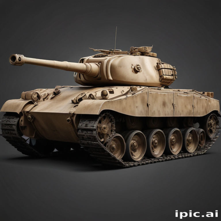 Impressive Detailed View of a Vintage Military Tank on Display