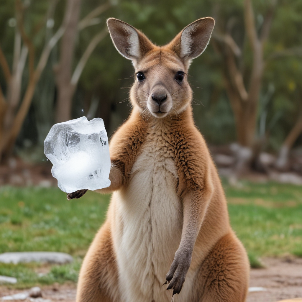 kangaroo with ice powers