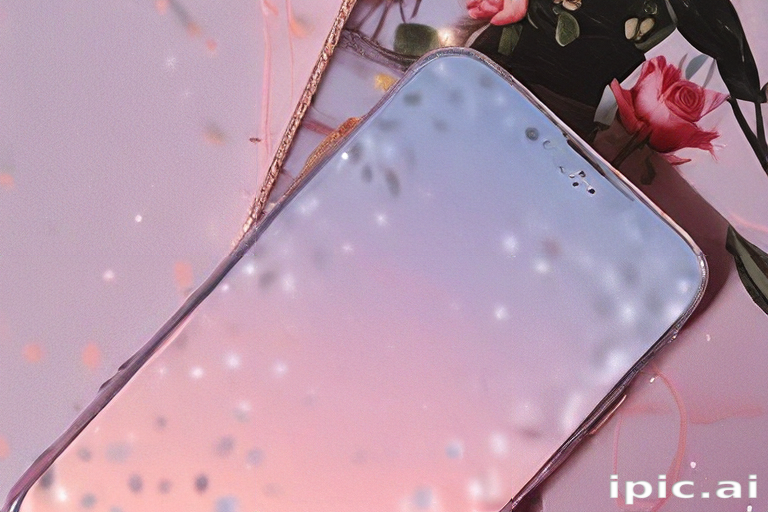 Aesthetic Smartphone Surrounded by Delicate Floral Patterns and Soft ...