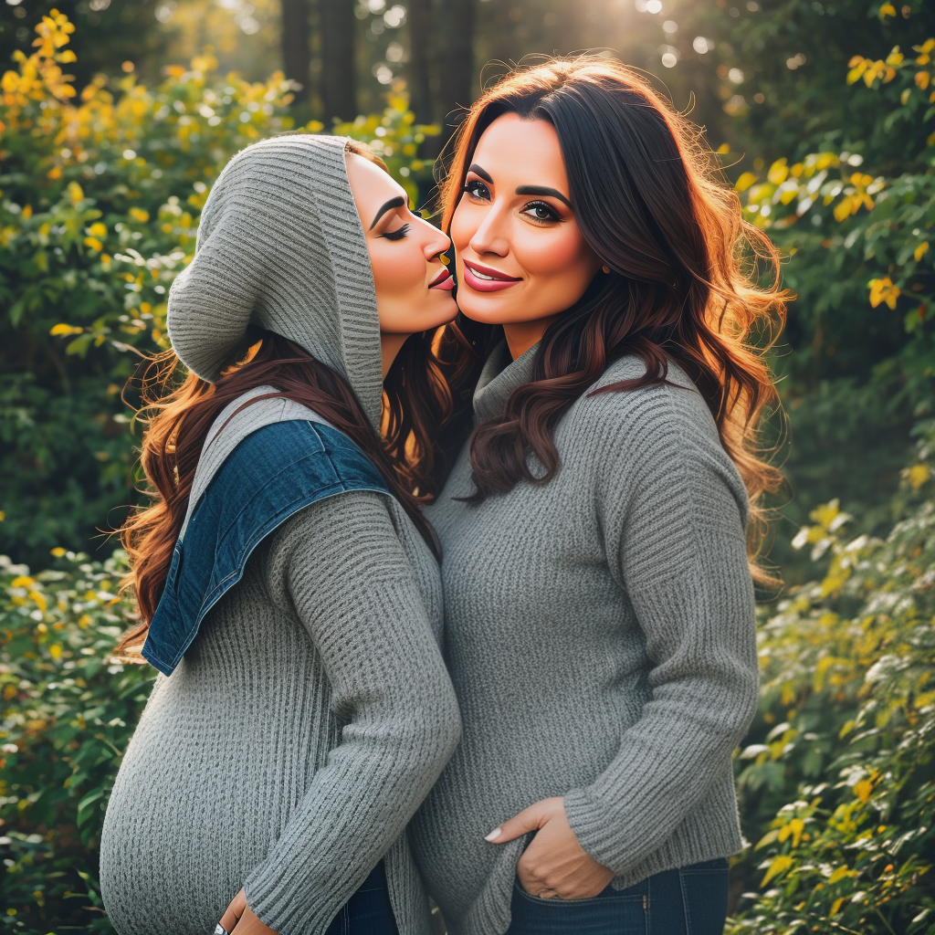 Pregnant dwarf mom with big lips