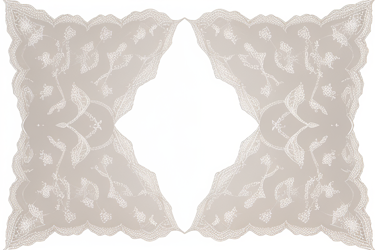 Elegant Lace Design Featuring Intricate Floral Patterns on a Soft ...