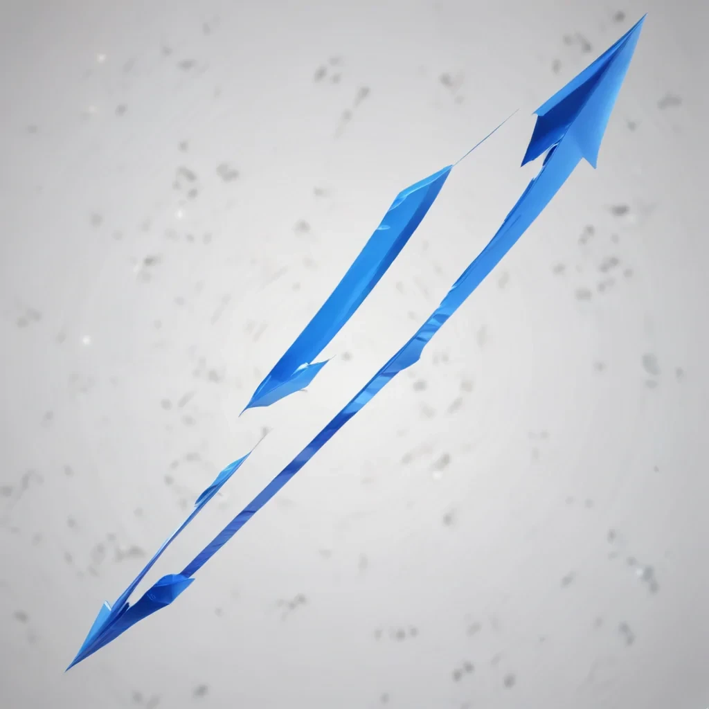 Dynamic Blue Arrow Design Representing Movement and Direction in Motion