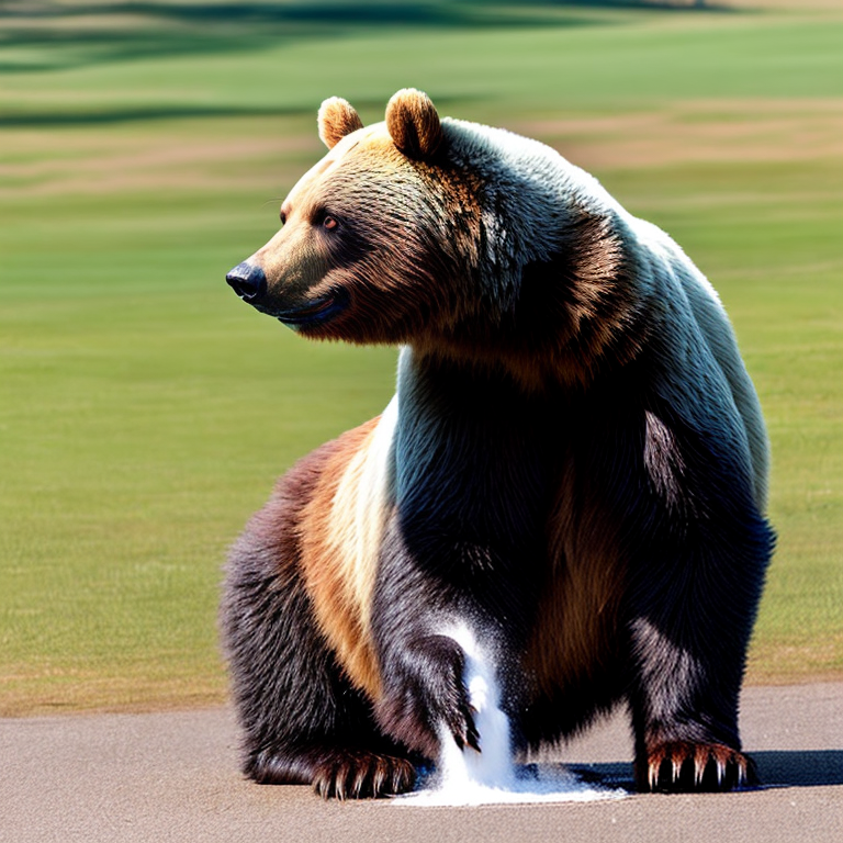 bear doing cocaine off a mirror