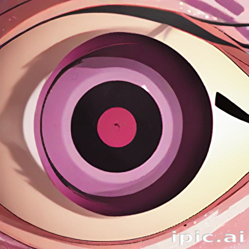 Close-Up of an Intricate Eye Design Featuring Vibrant Colors and Patterns