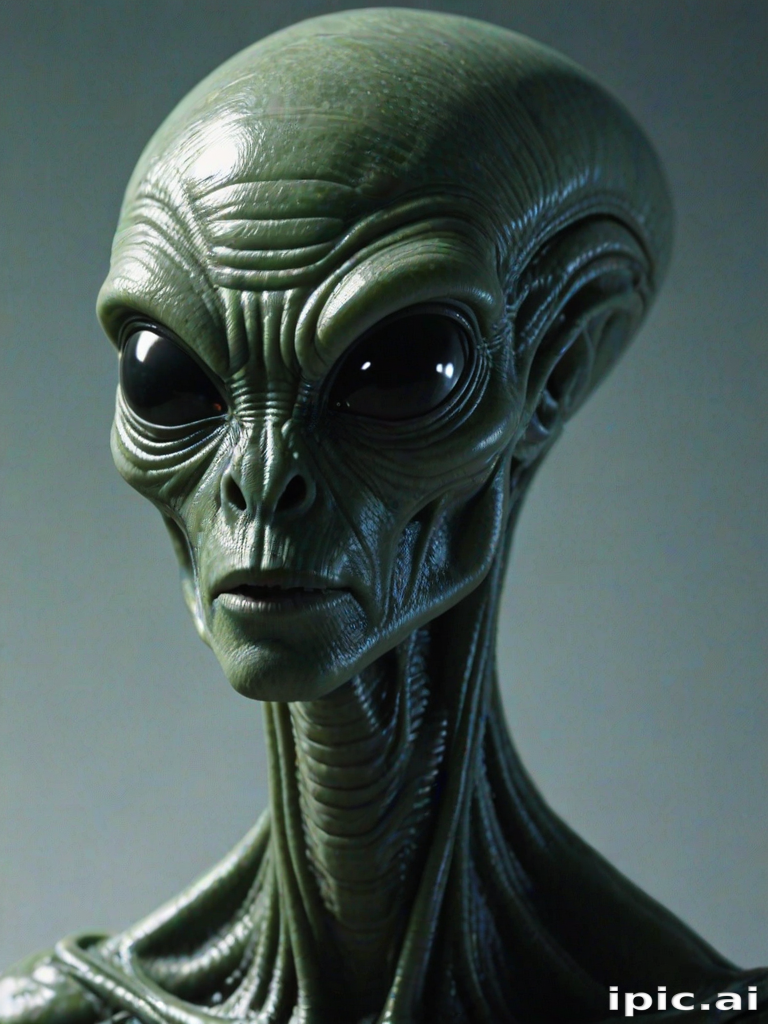 Intriguing Alien Figure with Distinctive Features and Mysterious ...