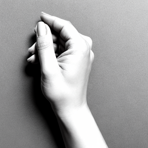 aesthetic draw female hand touching