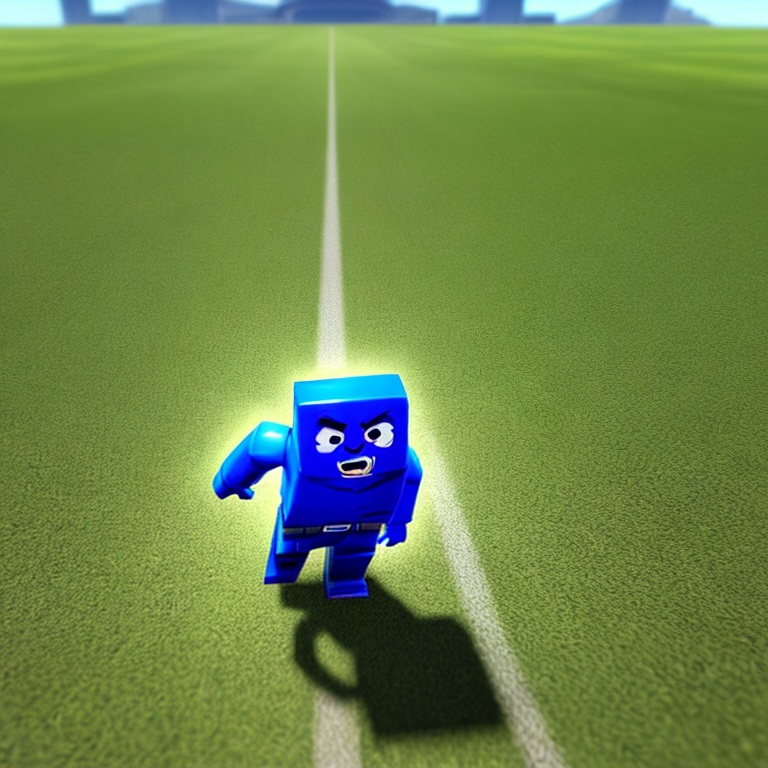 roblox avatar sprinting on a flat area