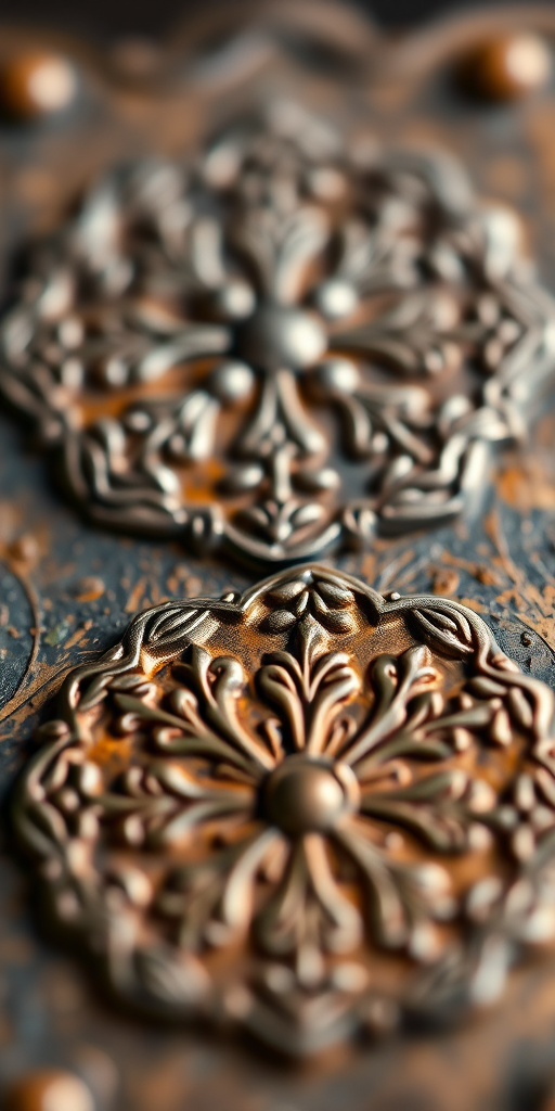 Intricate Metalwork Design Featuring Ornate Patterns and Textures in ...
