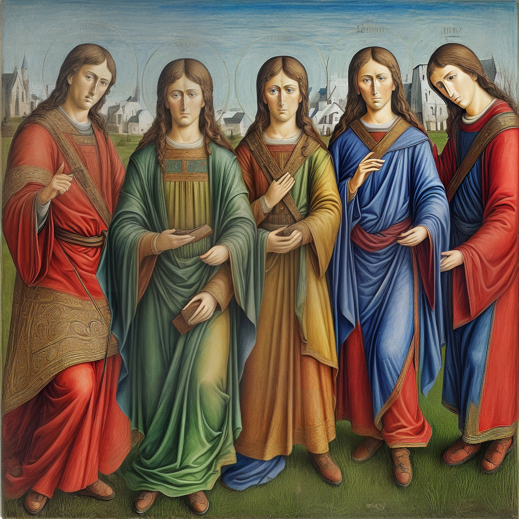 Holy Trinity, of Andrei Rublev, cubist style