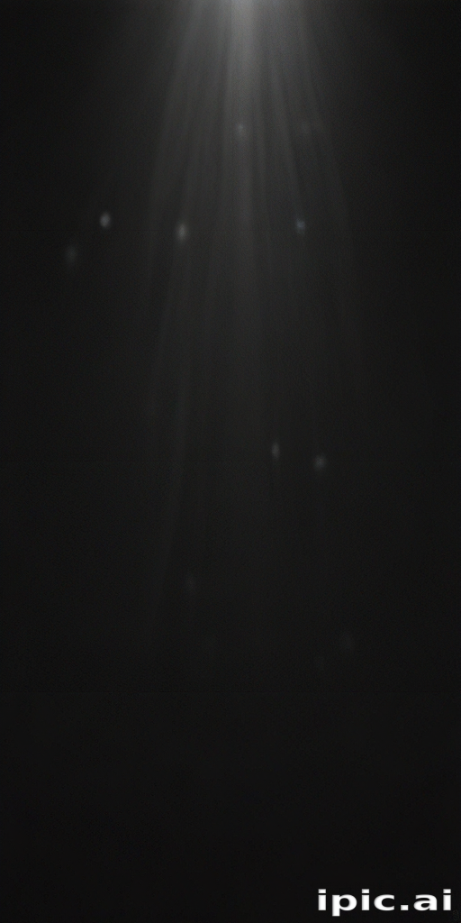 Soft Light Beams Illuminating Dark Space with Subtle Glimmers of Light