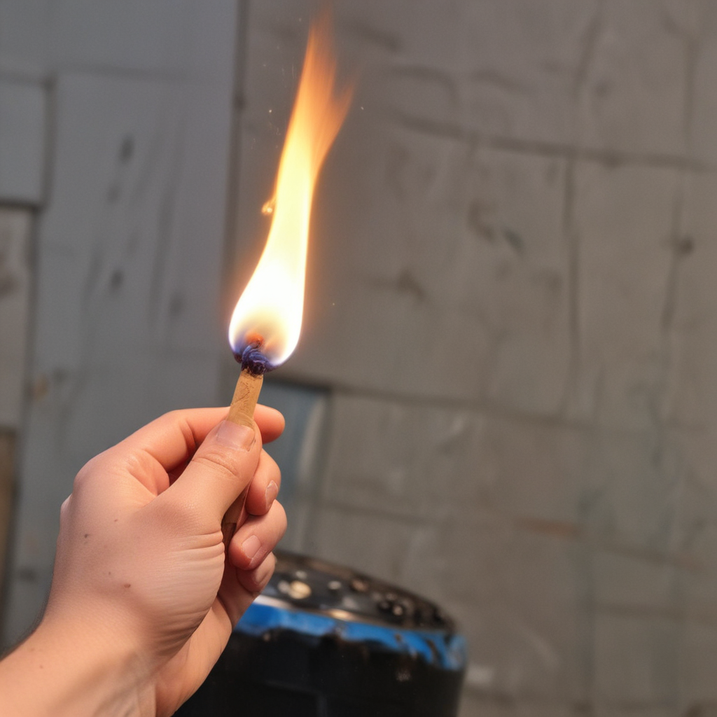 throwing a match in the gas tank