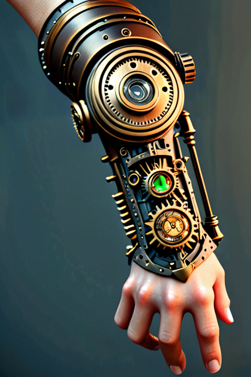 a steampunk arm