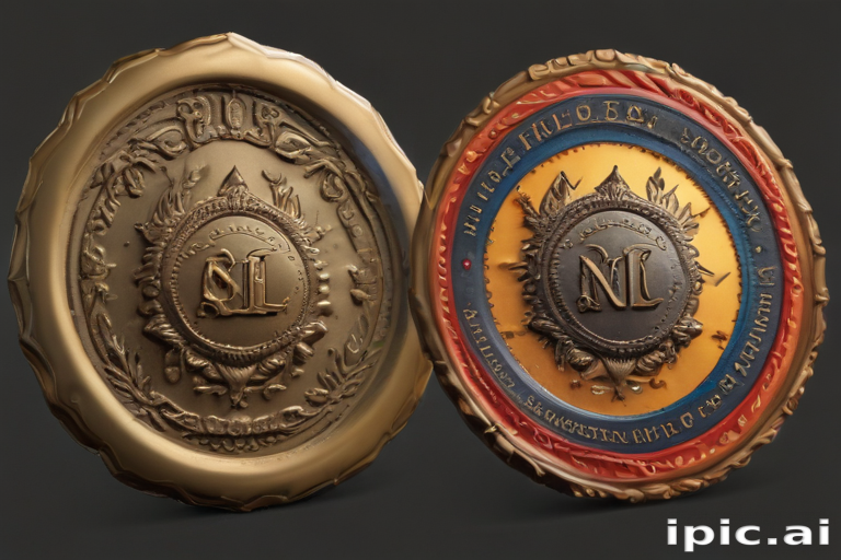 Intricately Designed Medals Featuring Unique Emblems and Decorative Borders