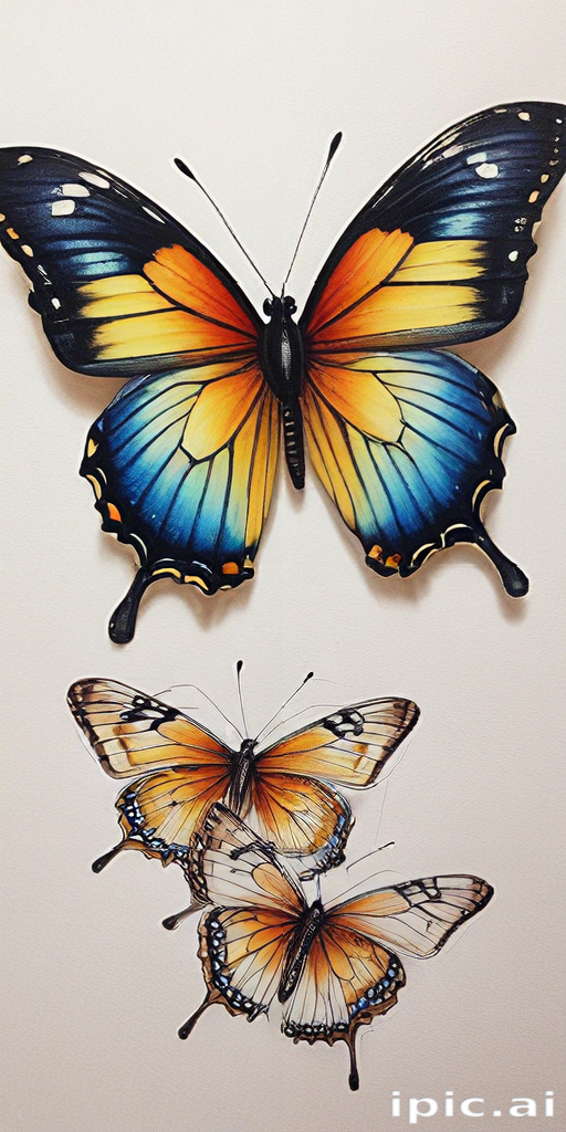 Stunning Display of Colorful Butterflies Captured in Intricate Artwork ...