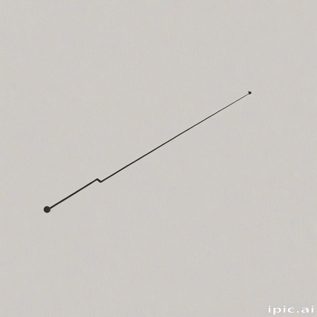 Abstract Representation of a Line with Varied Angles and Points
