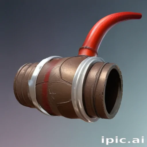 Colorful Pipe Design Featuring Unique Curved Spout and Textured Body