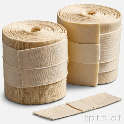 Two Rolls of Medical Bandages Ready for Use in First Aid