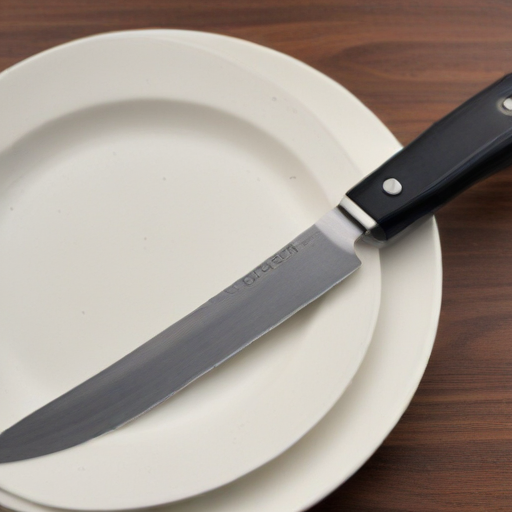 a very sharp table knife on a plate