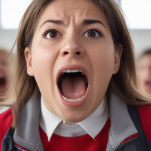 student screaming in school
