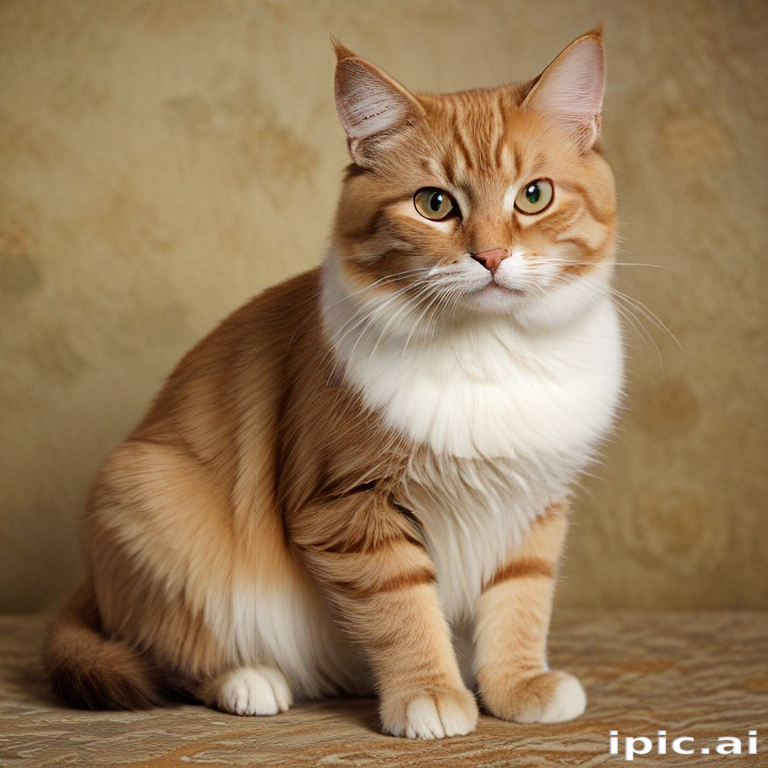 A Majestic Ginger Cat Posing Elegantly Against a Soft Background.