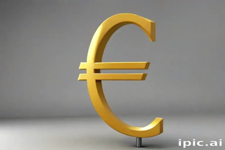 Stylized Golden Euro Symbol Representing Currency and Economic Value in ...